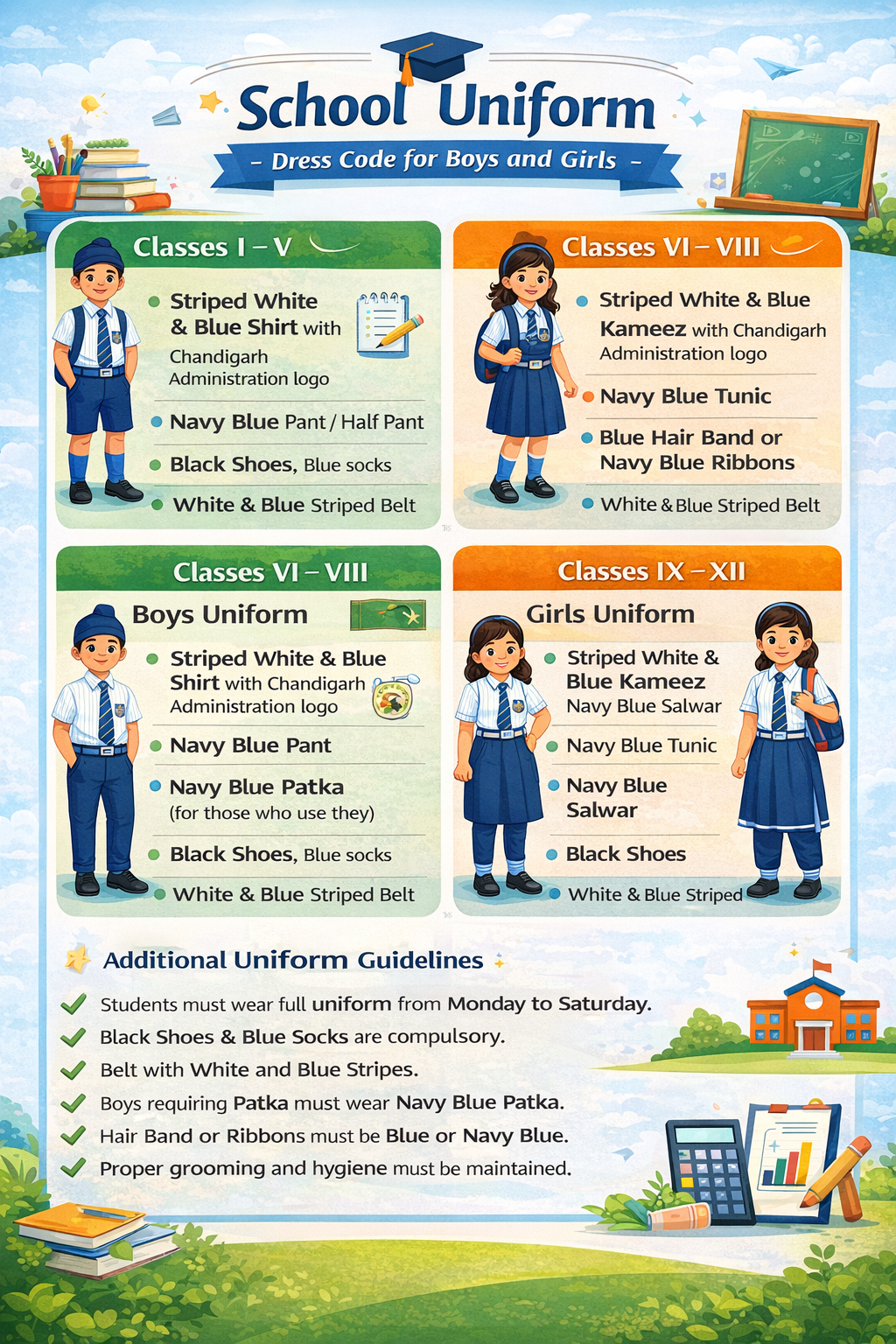 👔 School Uniform - Govt. Model Sr. Sec. School Sector 19 C, Chandigarh